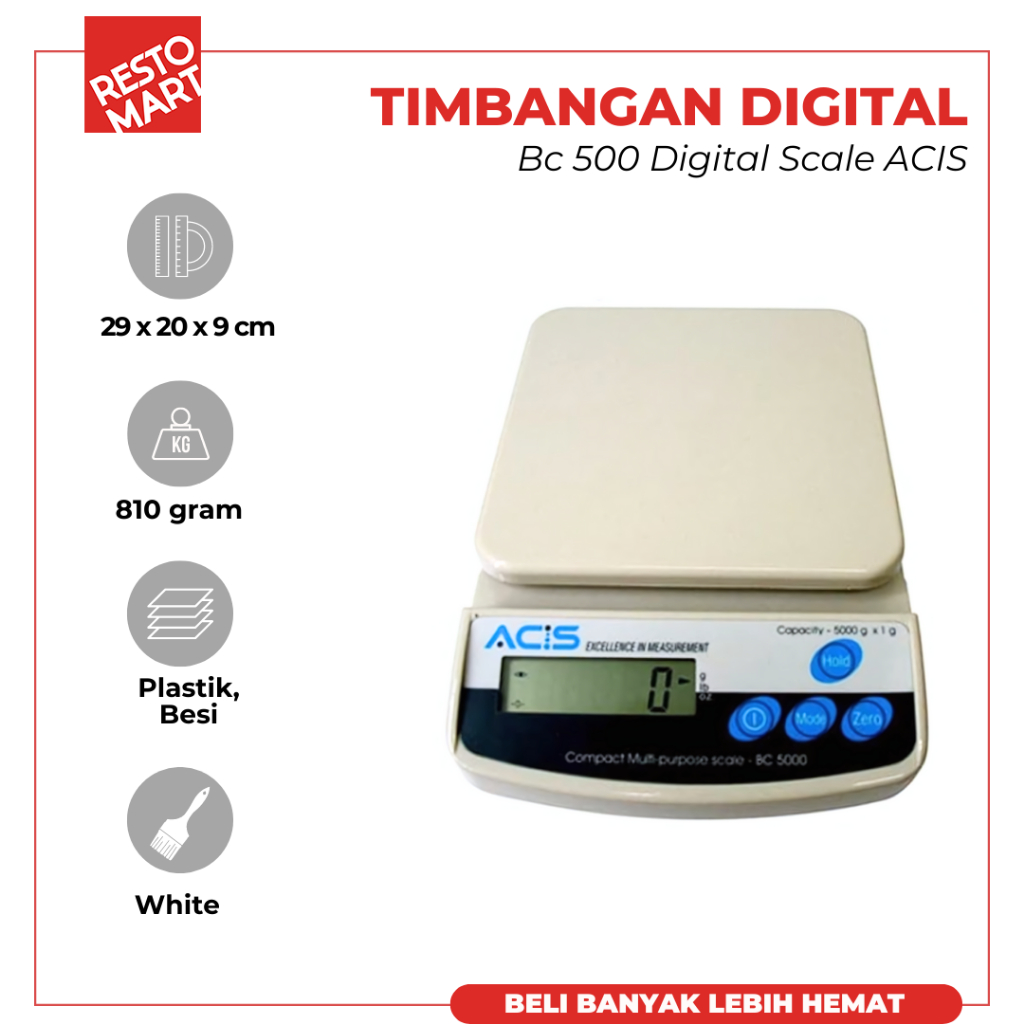 Jual Timbangan Digital / BC 500 Digital Scale Acis ACIS (1331050)(F2) | Shopee Indonesia