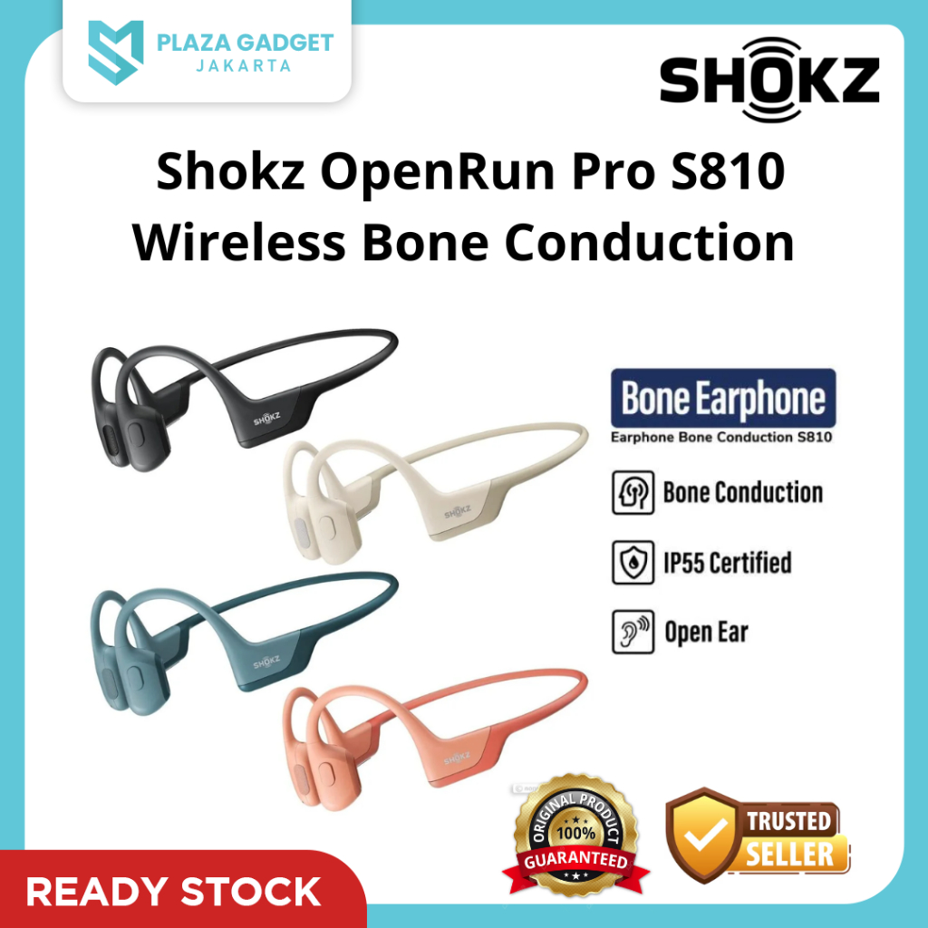 Jual Headset Hansfree Earphone Bluetooth Open Ear Shokz OpenRun Pro S810 ireless Bone Conduction ...