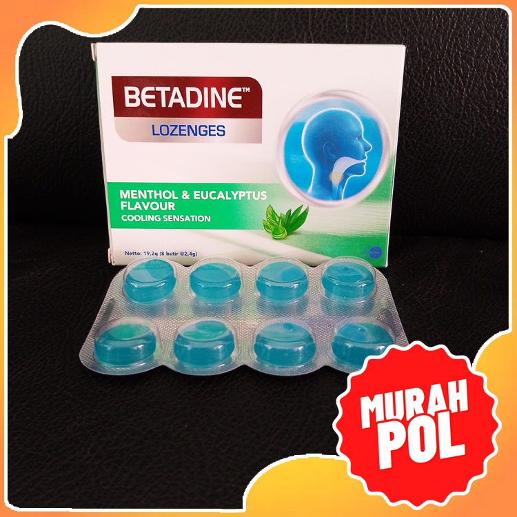 Jual Betadine Lozenges Menthol / Permen Pelega Tenggorokan isi 8 Butir ...