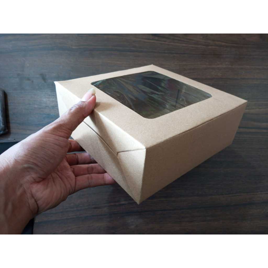 Jual DUS KRAFT WINDOW LAMINASI 20X20 CM | Shopee Indonesia