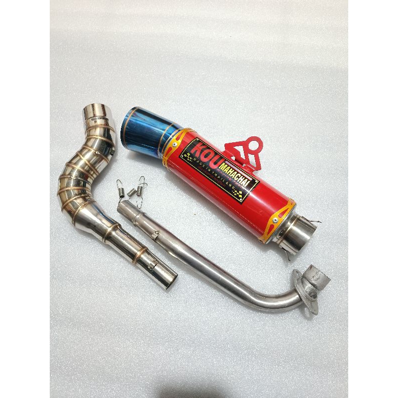 Jual KOU Pipe canister conical open specs exhaust pipe for Wave 125 Xrm ...