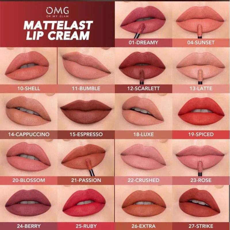 Jual OMG Lip Cream Matte Last Original All Varian | Shopee Indonesia