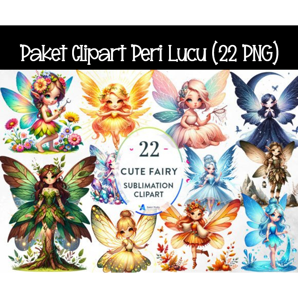 Jual Paket Clipart Peri Lucu (22 PNG) | Shopee Indonesia