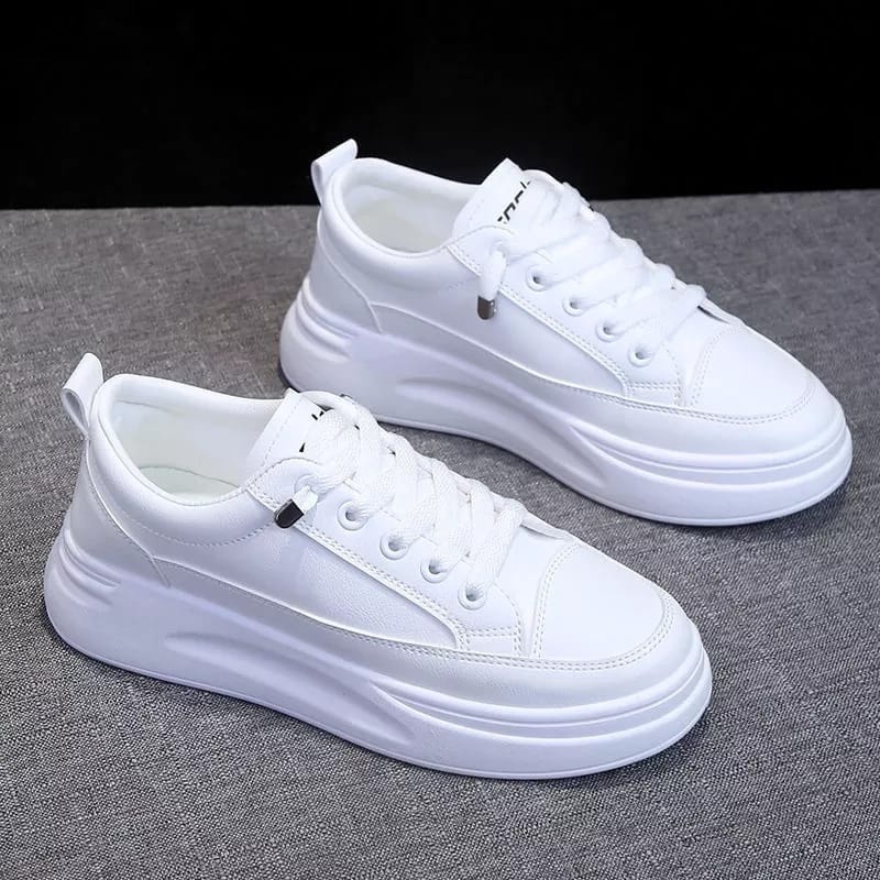 Jual Sepatu wanita sekolah putih polos korea style | Shopee Indonesia