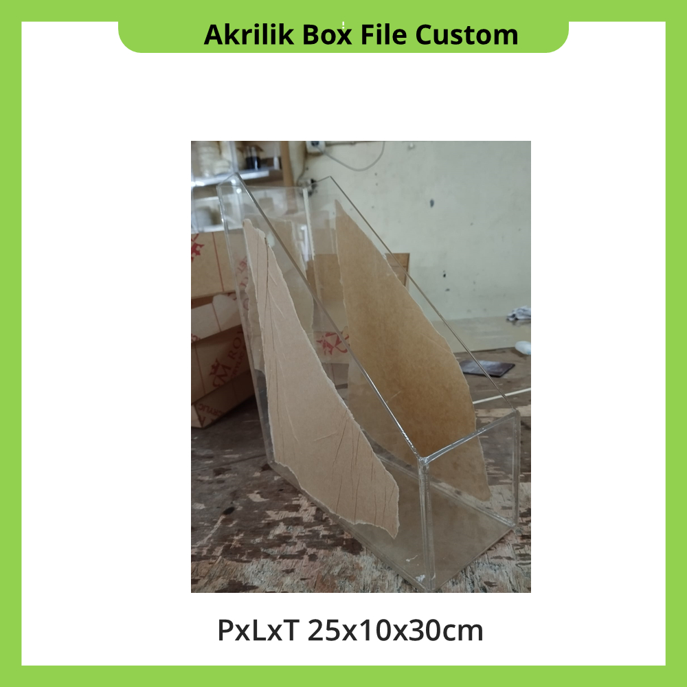 Jual Akrilik Box File Custom PxLxT 25x10x30cm | Shopee Indonesia