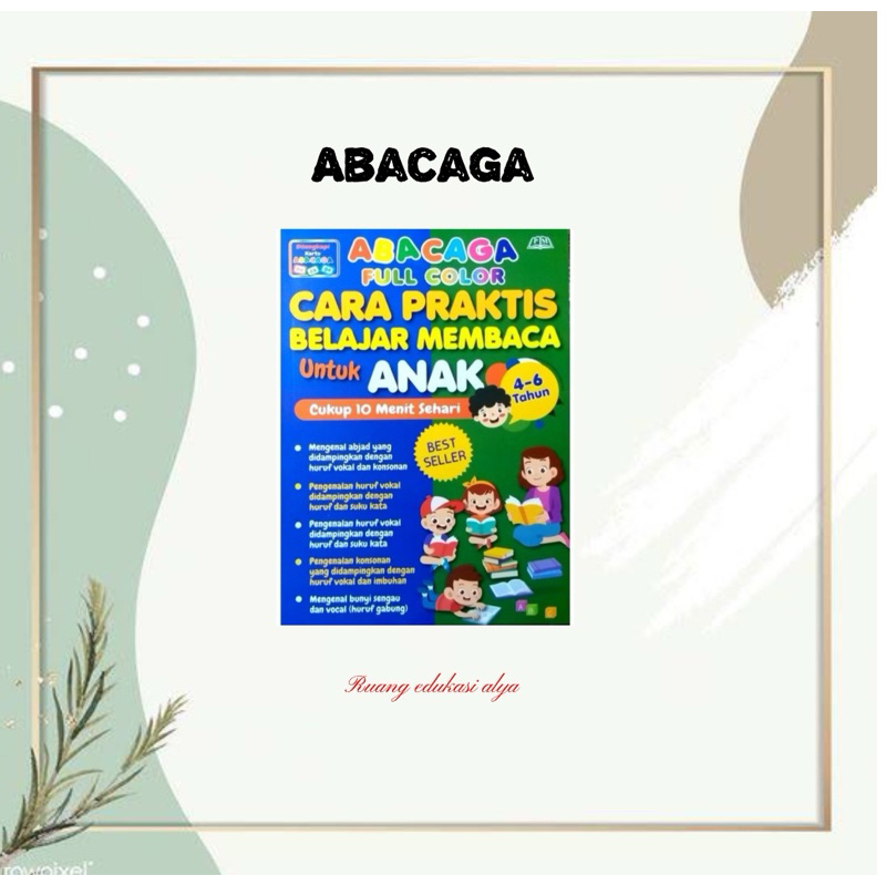 Jual ABACAGA FULL COLOR/BUKU BELAJAR BACA | Shopee Indonesia
