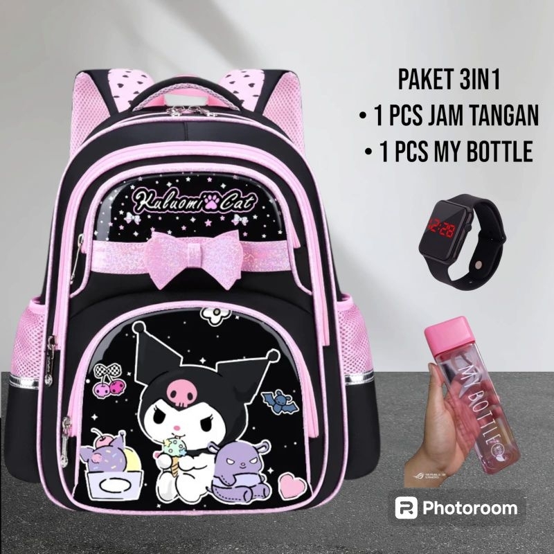 Jual TAS ANAK TERBARU 2024 RANSEL SEKOLAH TK PAUD SD ANAK PEREMPUAN KUROMI CAT KEKINIAN VIRAL ...