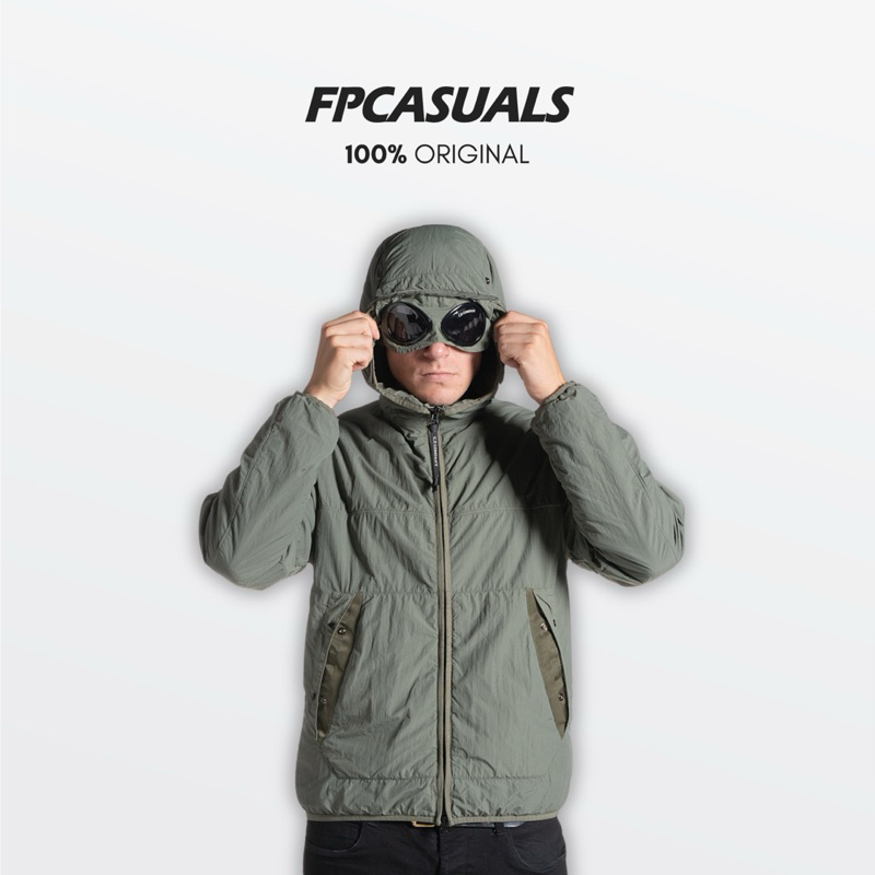 Jual CP Company GDP Nylon Google Polartec Jacket green Auhthentic ...