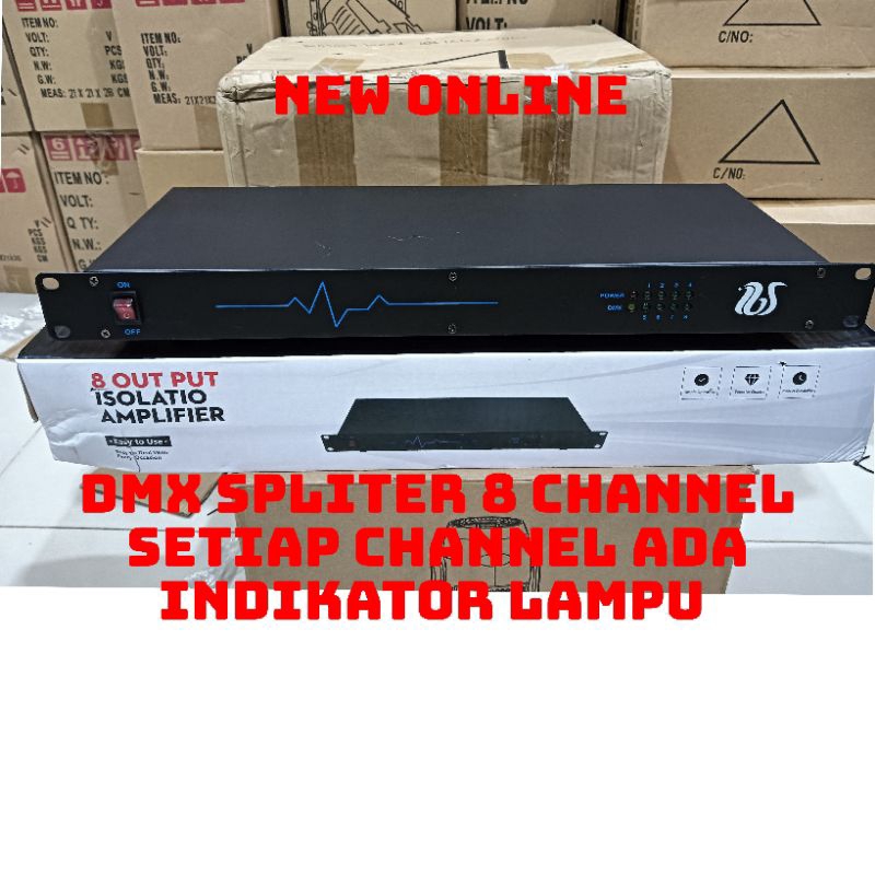 Jual DMX SPLITER 8 CHANNEL SETIAP CHANNEL ADA INDIKATOR LAMPU | Shopee ...