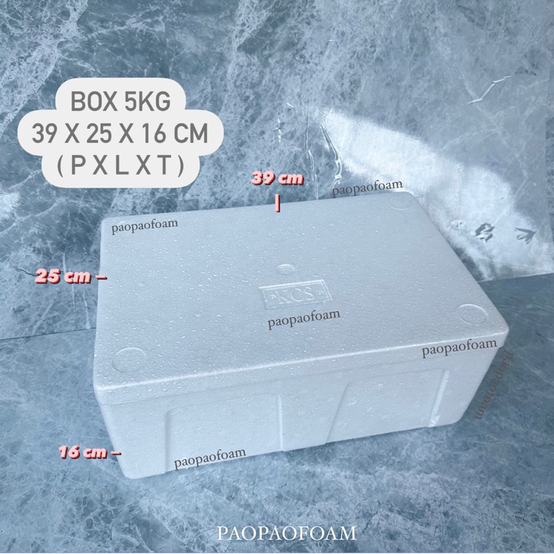 Jual Box Es 5kg / Box Es Styrofoam / Box Es Sterofoam / ICE BOX STYROFOAM / Box Gabus 39x25x16cm ...