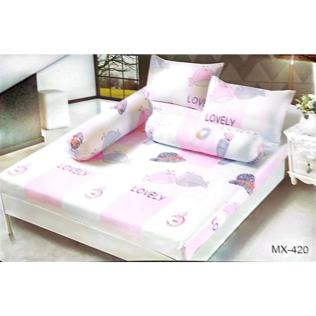 Jual Seprei Motif Lovely Microtex Aesthetic Set Bantal Guling MX420 100 ...
