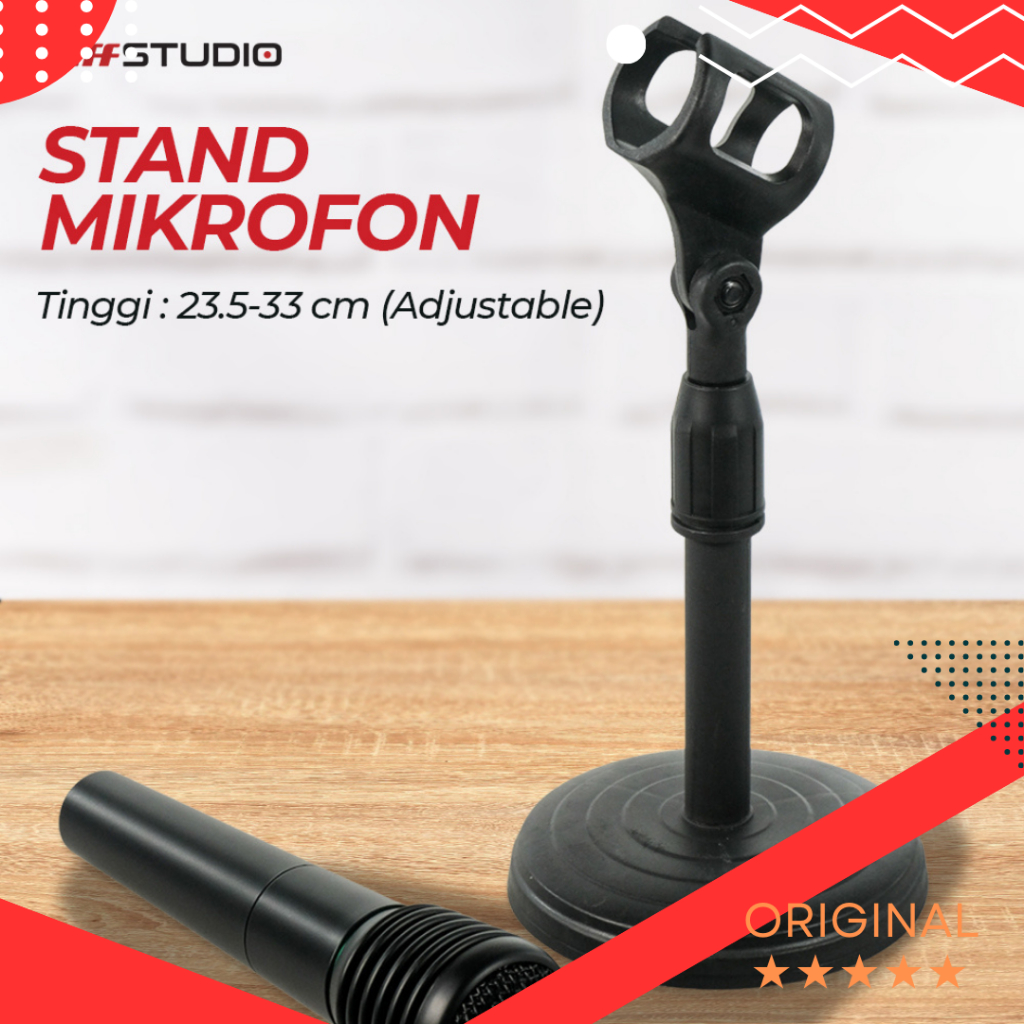 Jual Stand Mikrofon Desktop Disc Microphone Holder Adjustable Height ...
