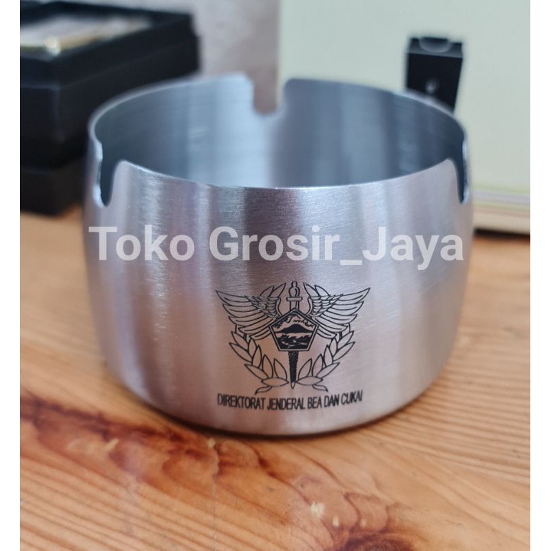 Jual Asbak Stainless Custom Ukir Logo Direktorat Jenderal Bea Dan Cukai ...