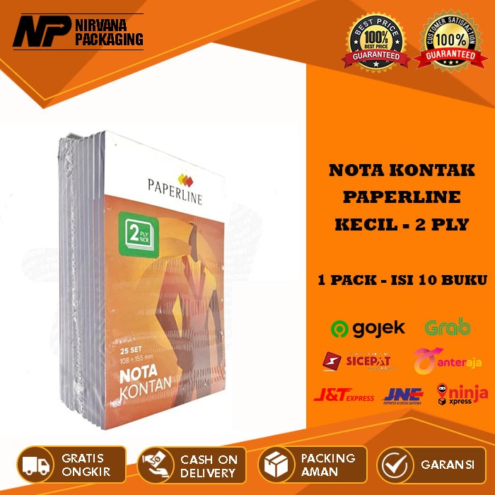 Jual NOTA KONTAN KECIL 2 PLY 2PLY PAPERLINE 2 RANGKAP / K2 PPL – 1 PACK ISI 10 BUKU | Shopee ...