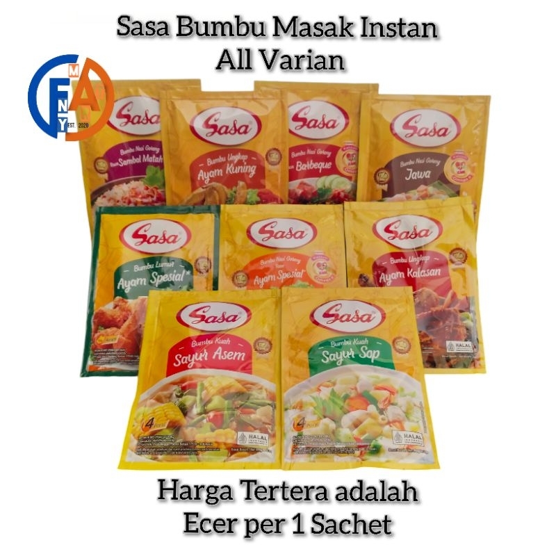 Jual Sasa Bumbu Nasi Goreng & Ayam Goreng All Varian Lengkap Murah per ...