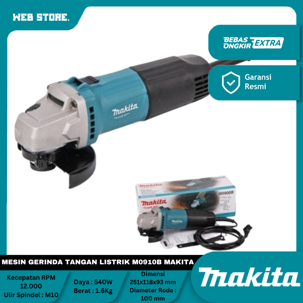 Jual Mesin Gerinda Tangan Listrik 4" Angle Grinder Switch Belakang ...