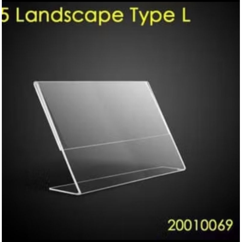 Jual Tempat brosur akrilik A5 L Lanscape / Tent card akrilik / Tent ...