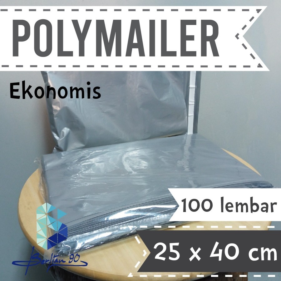 Jual ( PACK ) Plastik Packing Baju / Polymailer Silver Olshop 25X40 cm ...