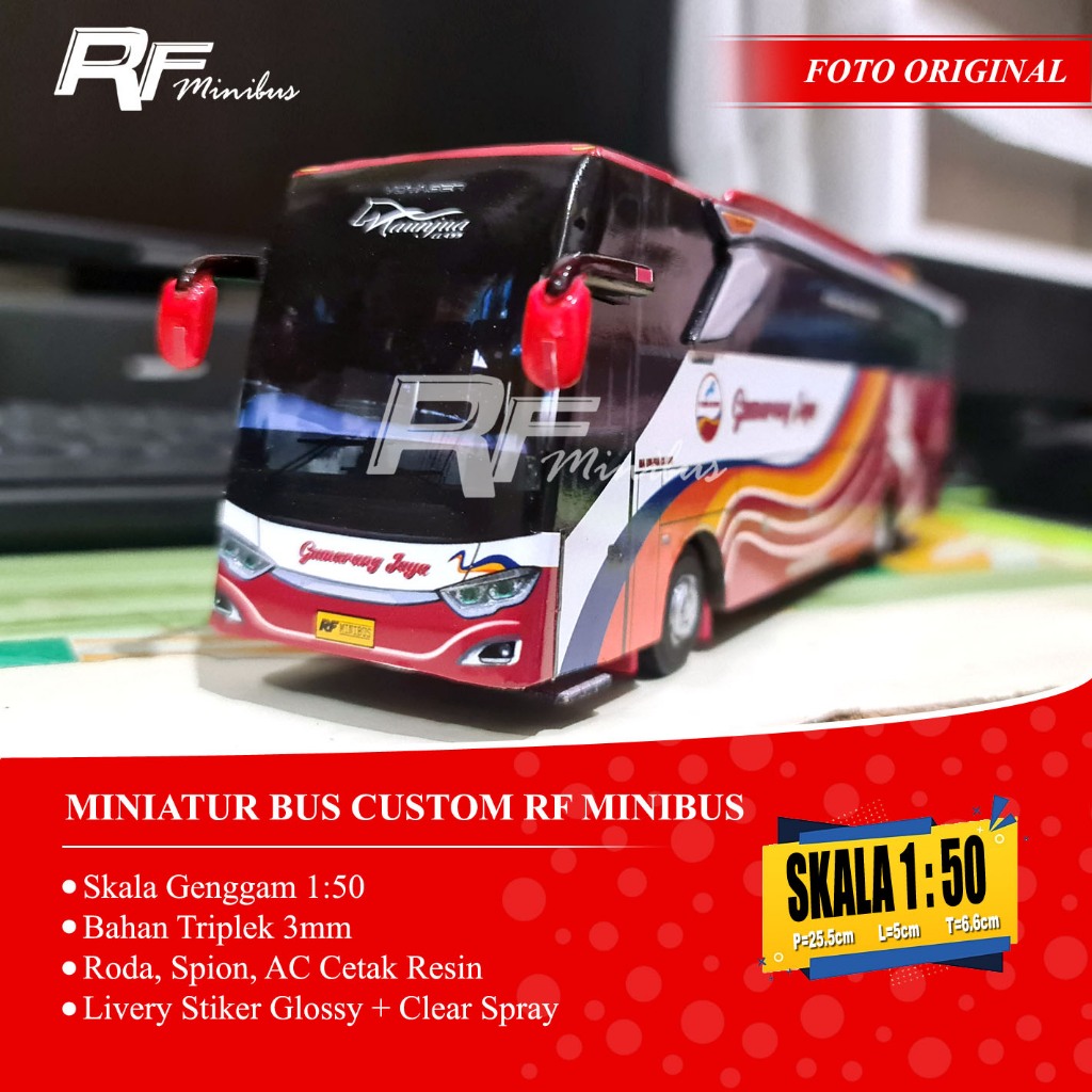 Jual Miniatur Bus Custom/Request RF Minibus Skala 1:50 | Shopee Indonesia