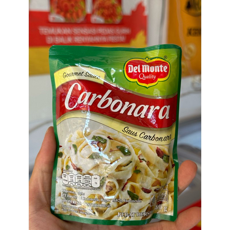 Jual Del Monte Carbonara Sauce / Delmonte Saus Carbonara 180gr | Shopee ...