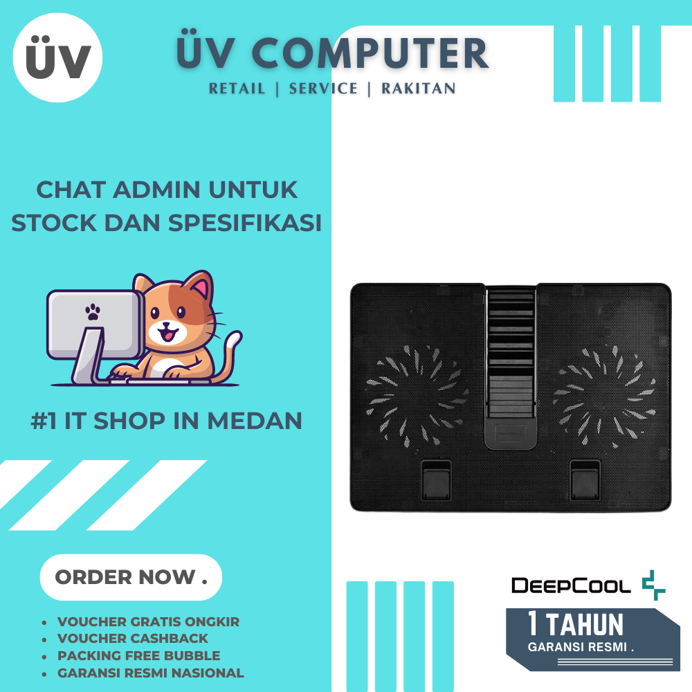 Jual Deepcool UPAL Cooling Pad Kipas Fan Laptop Notebook Garansi 1 ...