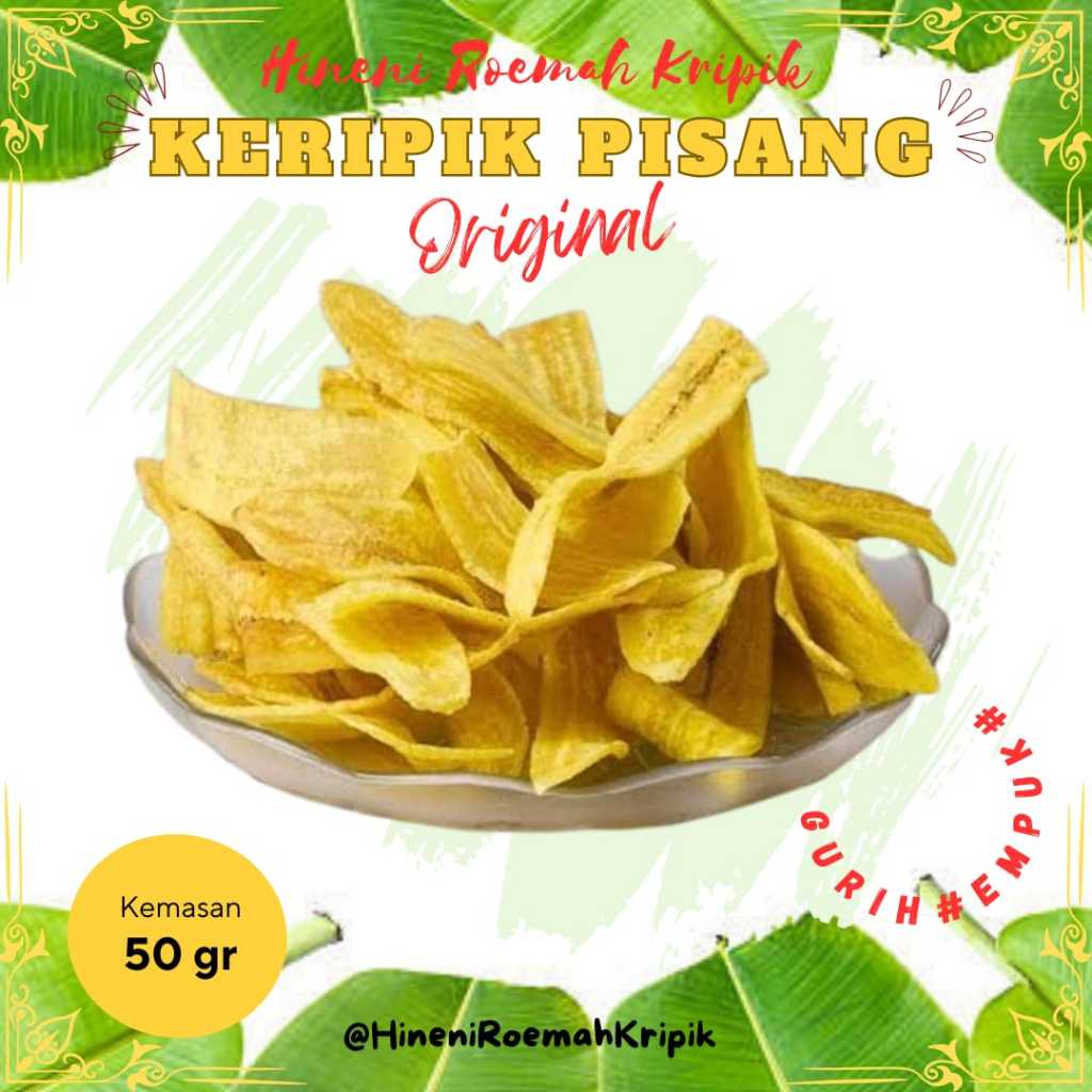 Jual KRIPIK PISANG ORIGINAL ASIN SEDAP 50g & 100g | Shopee Indonesia