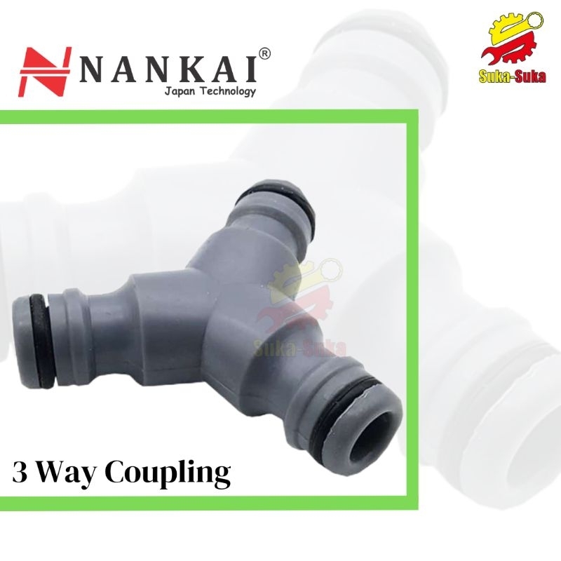 Jual Tap Adaptor 3 Way Coupling Nankai / Konektor Selang 3 Cabang ...