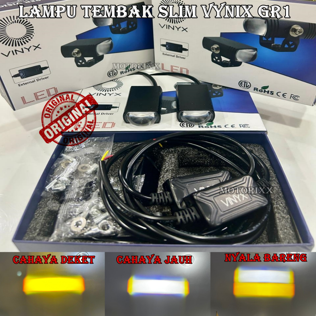 Jual ORIGINAL LAMPU TEMBAK VINYX SLIM GR1 D2 MINI SLIM DRIVER EXTERNAL ...