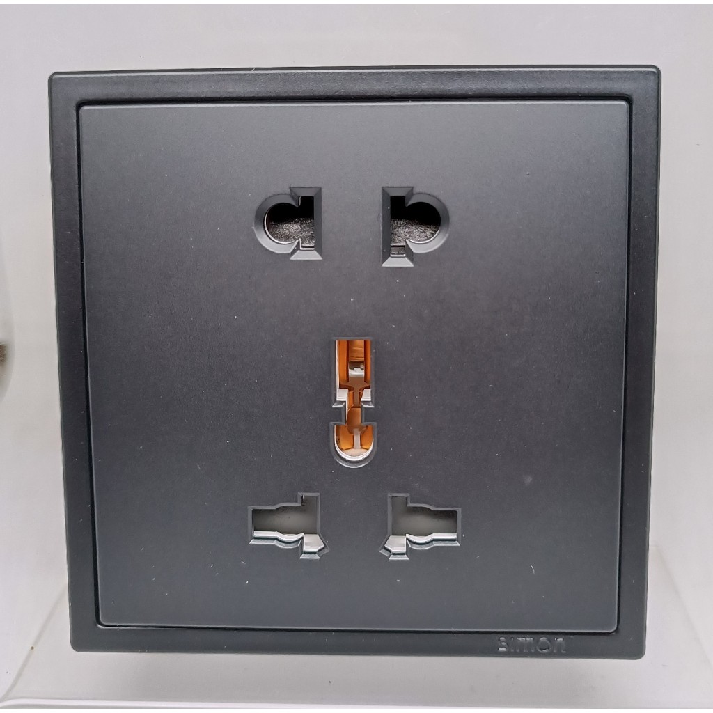 Jual SIMON I7 BLACK DOFF / MATT BLACK UNIVERSAL SOCKET AND 2 PIN SOCKET ...