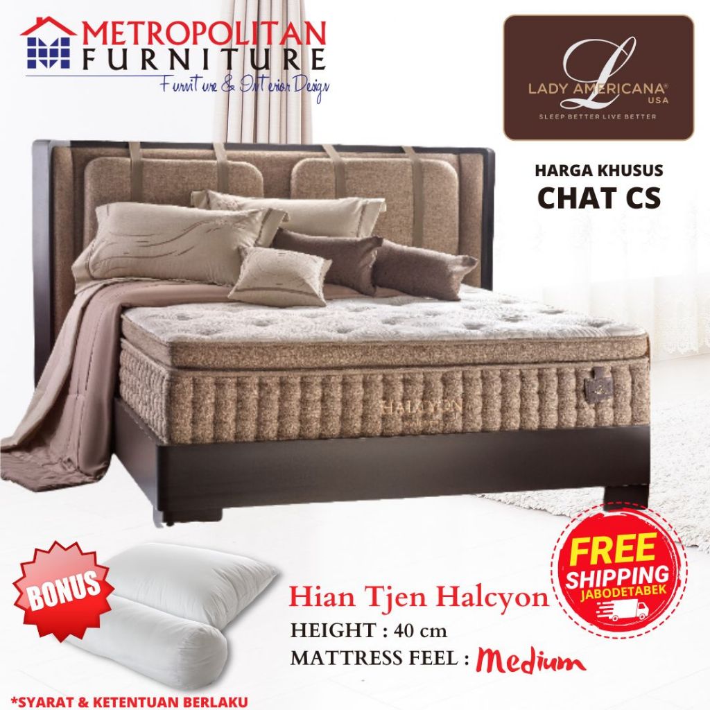 Jual Kasur Springbed Lady Americana x Hian Tjen Halcyon spring bed ...