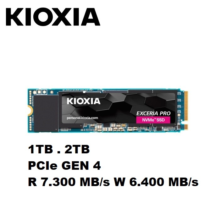 Jual KIOXIA EXCERIA PRO SSD M.2 NVME PCIE GEN 4 1TB 2TB | Shopee Indonesia