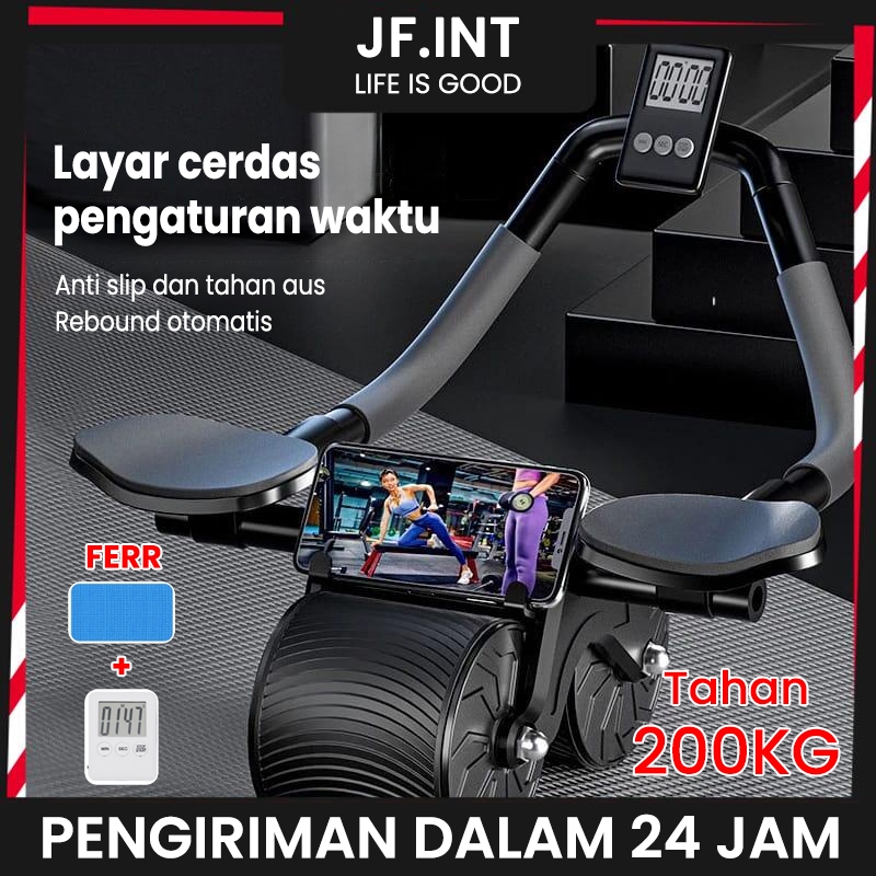 Jual Ab Wheel Double Wheel / Abdominal Roller alat gym Automatic ...