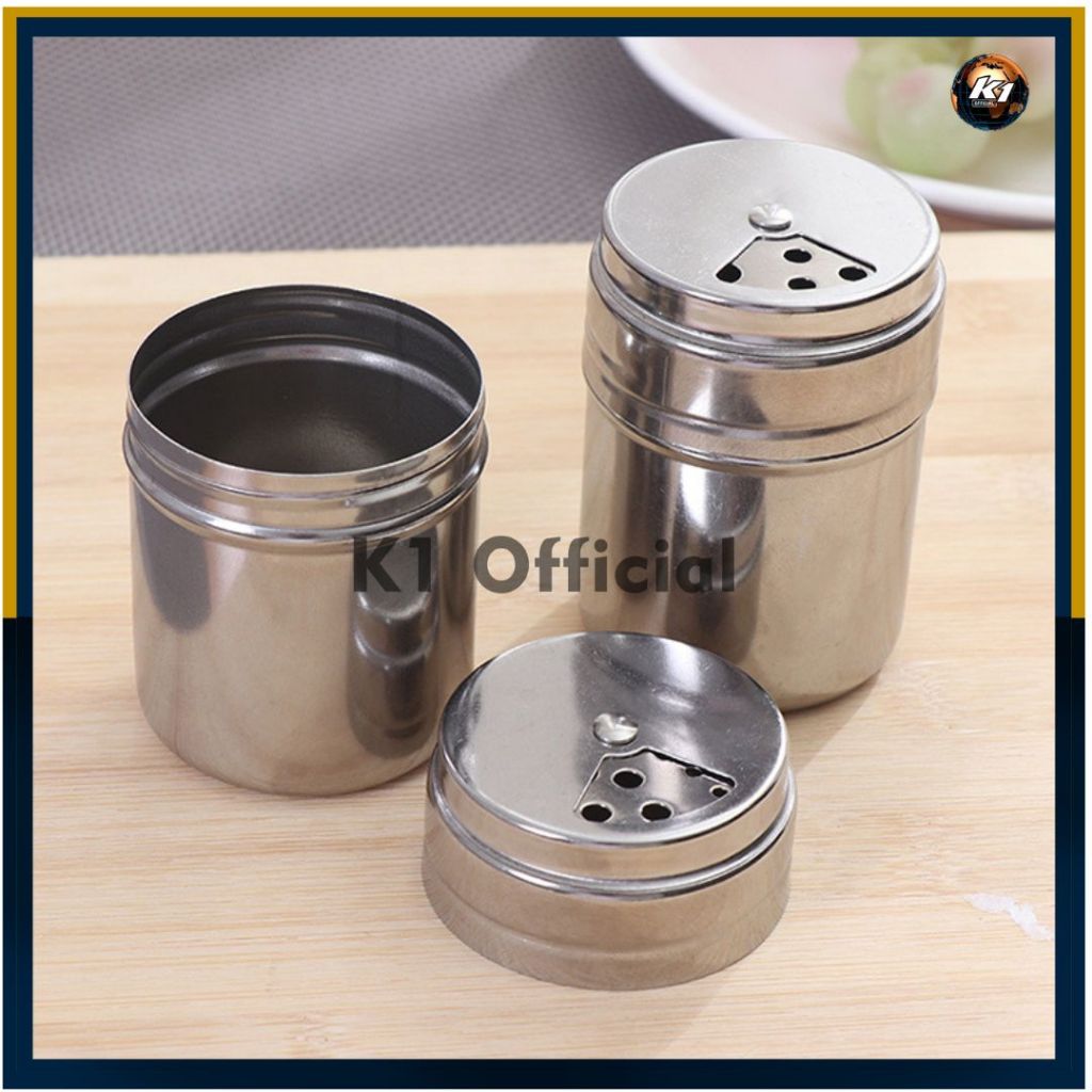 Jual Botol Merica Shaker Stainless Wadah Bumbu Tempat Garem Gula Dengan ...