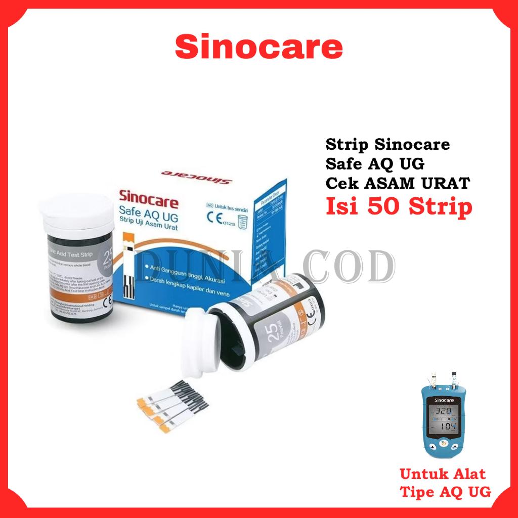 Jual Strip Sinocare Safe AQ UG Strip Uji ASAM URAT ( Isi 50 Strip ...