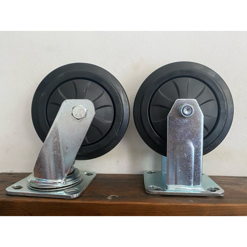 Jual RODA TROLLEY TROLI KARET HEAVY DUTY 2 HIDUP 2 MATI PER SET ...