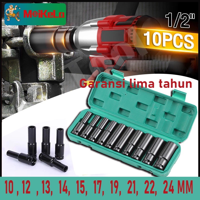 Jual 10-24 mm Impact Socket Set/Mata Socket Drive Impact Extension Deep ...