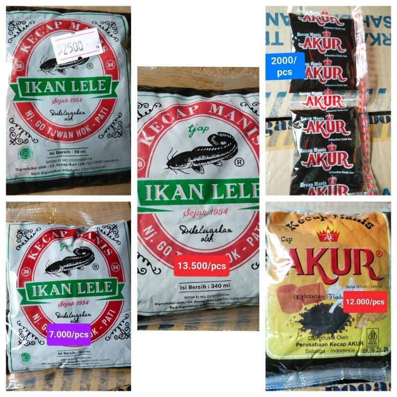 Jual kecap lele & kecap akur (50ml, 160ml, 340ml) | Shopee Indonesia
