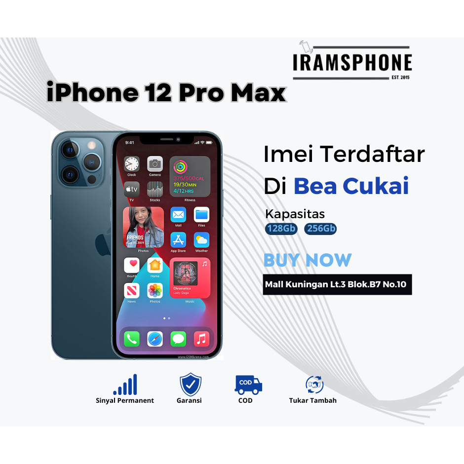 Jual iPhone 12 Pro Max 128Gb 256Gb 512Gb Second Imei Terdaftar Resmi | Shopee Indonesia