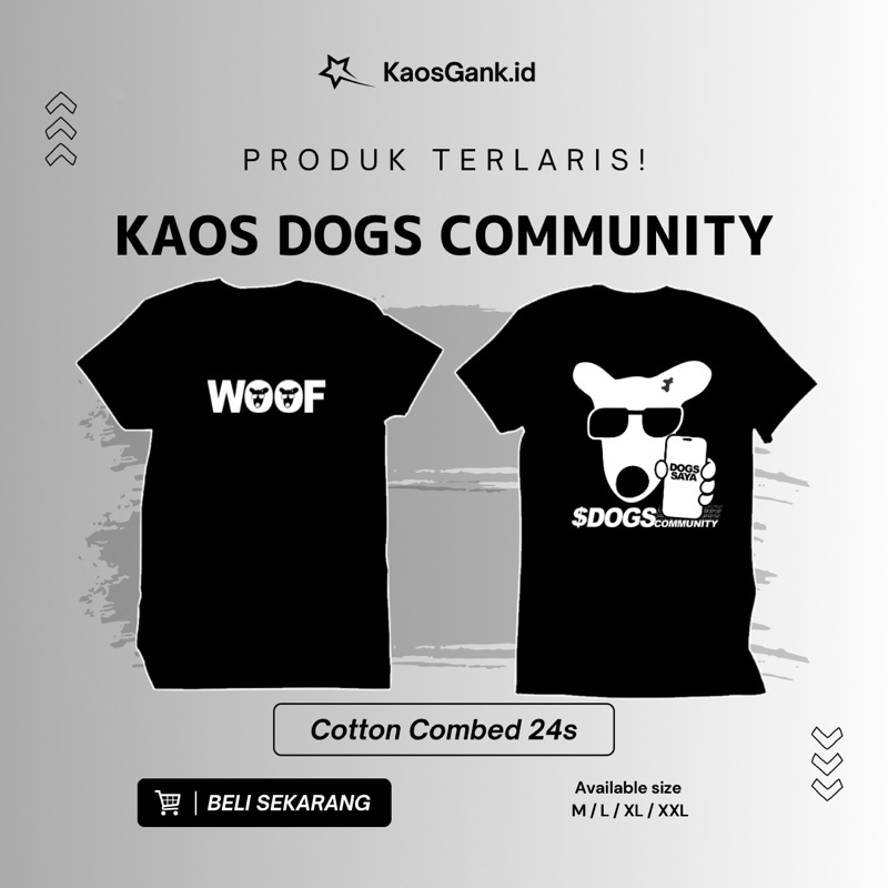 Jual Kaos crypto Dogs community Dogs saya cotton combed 24s | Shopee ...