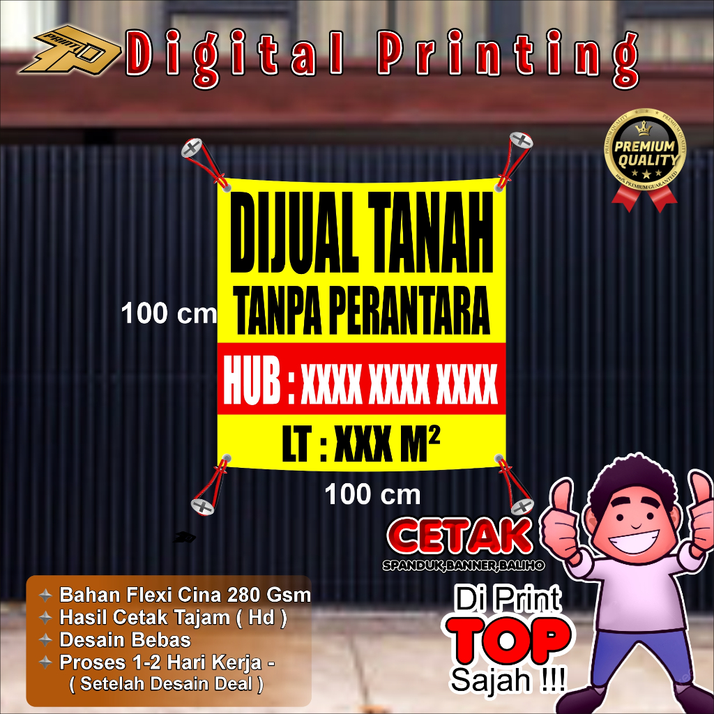 Jual CETAK SPANDUK BANNER BALIHO PAMPLET DIJUAL FREE DESAIN CUSTOM ...