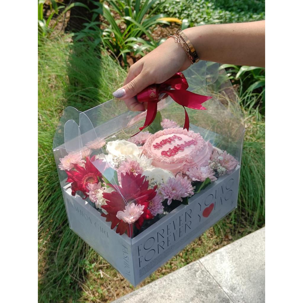Jual Mini Garden Cake Bunga Cake Mini Cake Fresh Flower Rangkaian Bunga ...