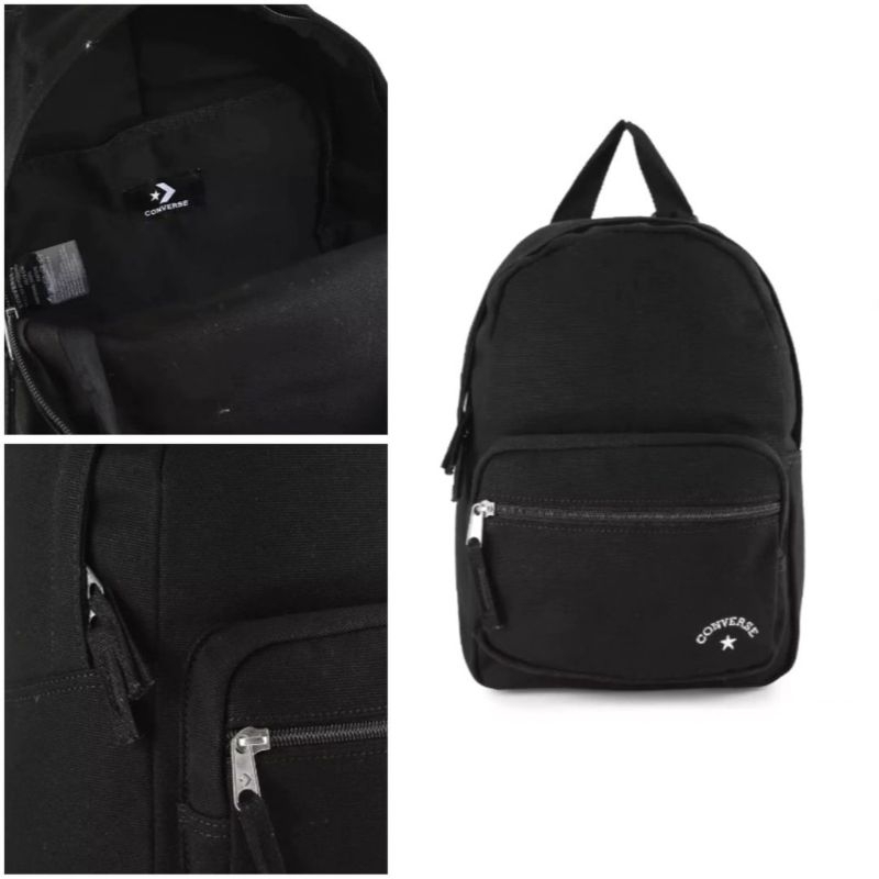 Jual Converse Canvas Small Backpack Black SALE ORIGINAL STORE | Shopee ...