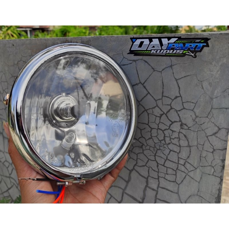 Jual lampu depan honda cb 100 import osk model ori original lampu utama ...