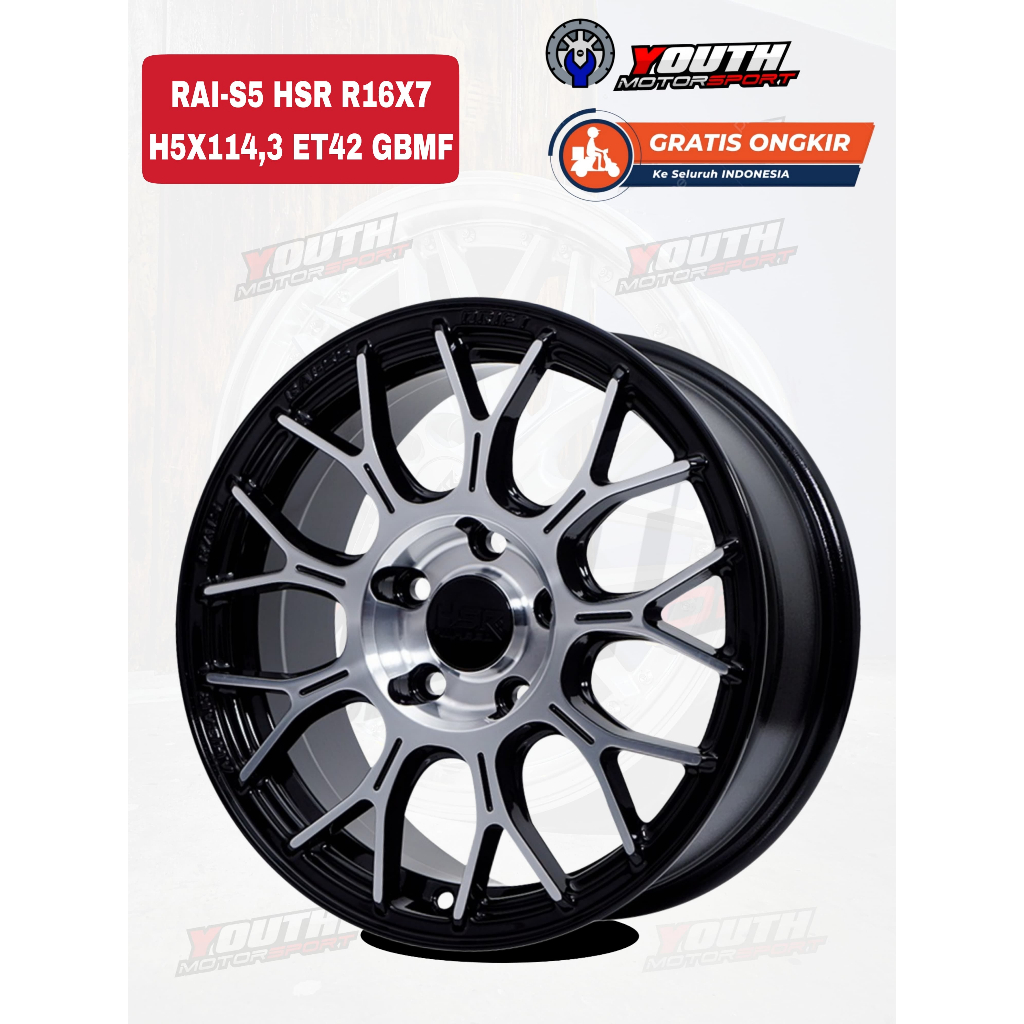 Jual VELG R16 ORIGINAL HSR RAI S5 COCOK UNTUK INOVA,ERTIGA,XL7,XPANDER ...