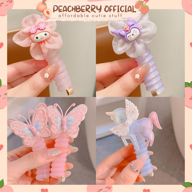 Jual (PeachBerry) Ikat Rambut Spiral Kepala Karet Anak-anak Bergulir ...
