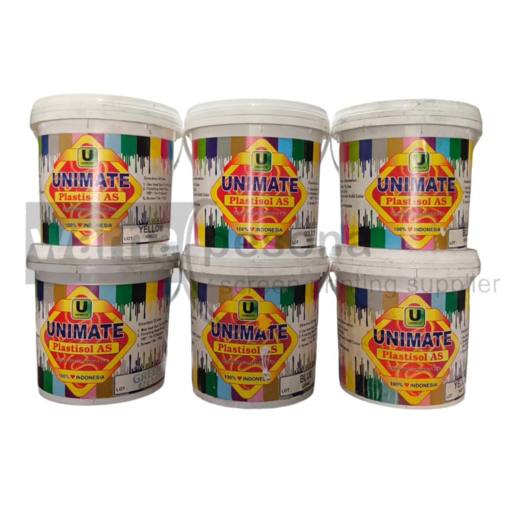 Jual Cat Tinta Pasta Sablon Plastisol Unimate (1 Kg) | Shopee Indonesia