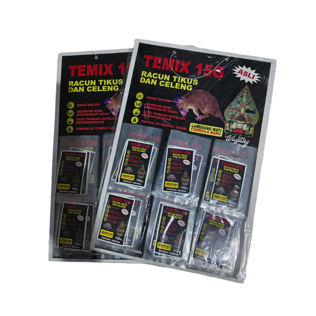 Jual Temix Racun Tikus 15 g sangat Ampuh(1 lembar isi 24 sachet ...