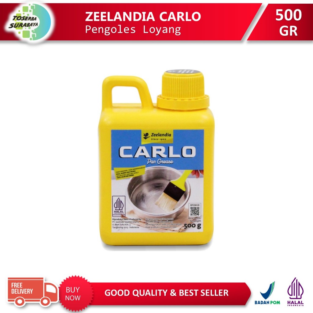 Jual CARLO Pengoles Loyang 500gr - ZEELANDIA Carlo Pan Grease | Shopee ...