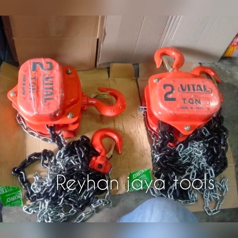 Jual Chain block takel 2 ton x 3 5 7 10 12 15 Meter Takel hand manual ...
