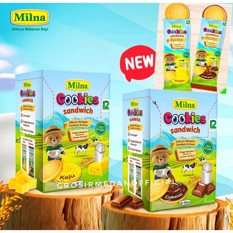 Jual MILNA COOKIES SANDWICH RASA COKLAT DAN KEJU - COOKIES ENAK SEHAT ...